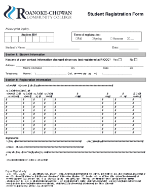 Fillable Online Short-term Custom Program Student Registration Form Fax Email Print - pdfFiller