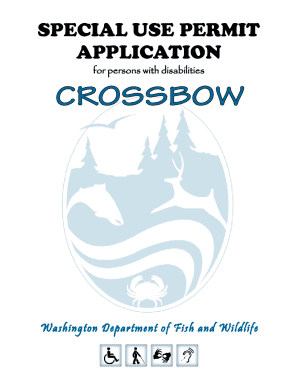 Fillable Online wdfw wa Special Use Permit Application for persons with ...
