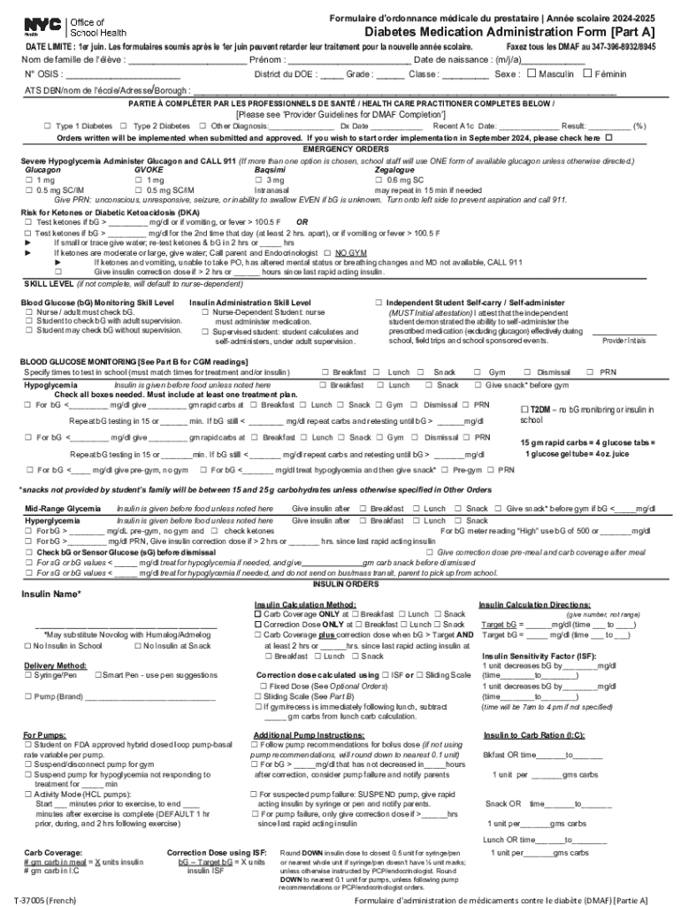 Fillable Online Formulaire d'administration de mdicaments contre le ...