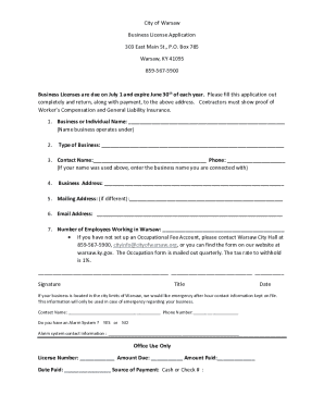 Fillable Online Business License Request Form Fax Email Print - pdfFiller