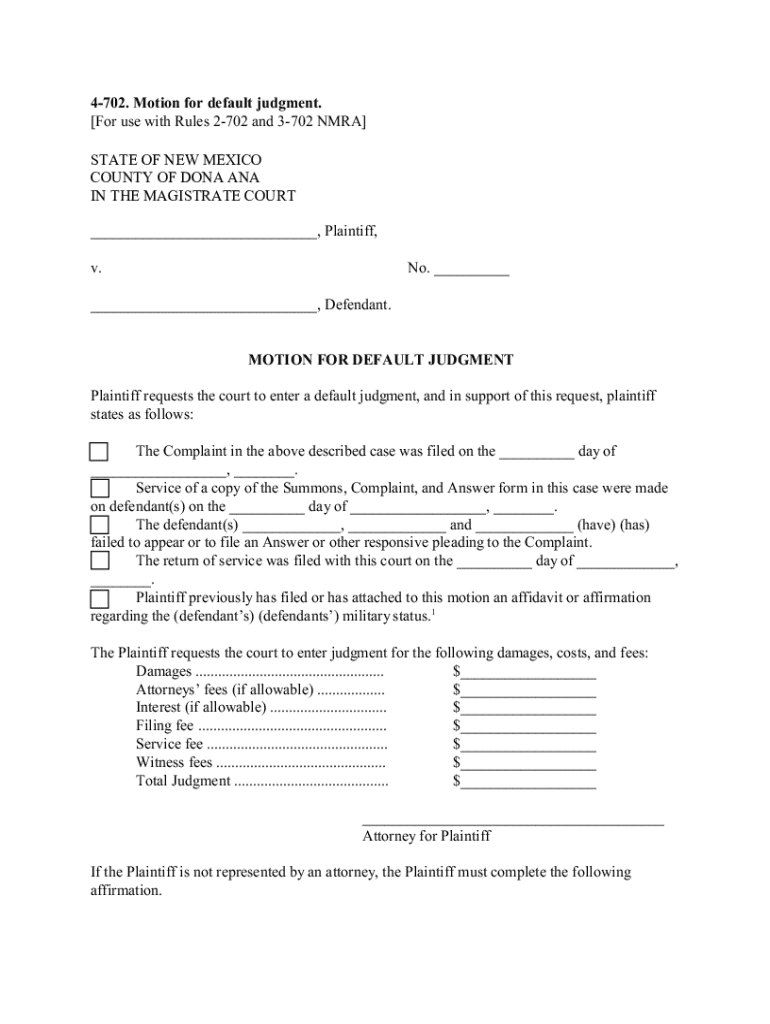 Fillable Online Fillable Online nmsupremecourt nmcourts Motion to set aside ... Fax Email Print ...