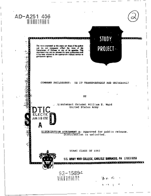 Fillable Online Command Philosophy. America has entrusted the care of ...