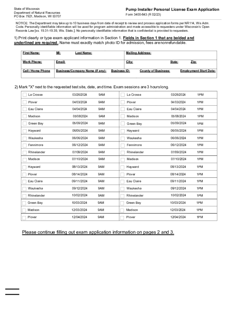 Fillable Online dnr wisconsin Fillable Online dnr wisconsin DOR ...