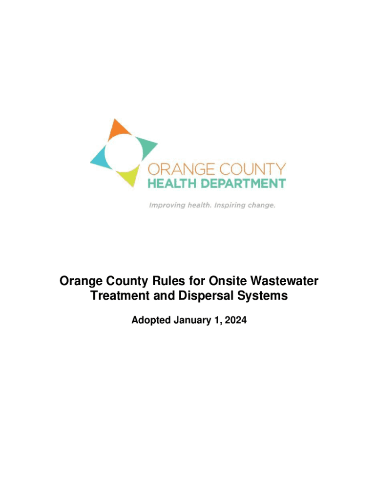 Fillable Online Orange County Rules for Onsite Wastewater Treatment and ...