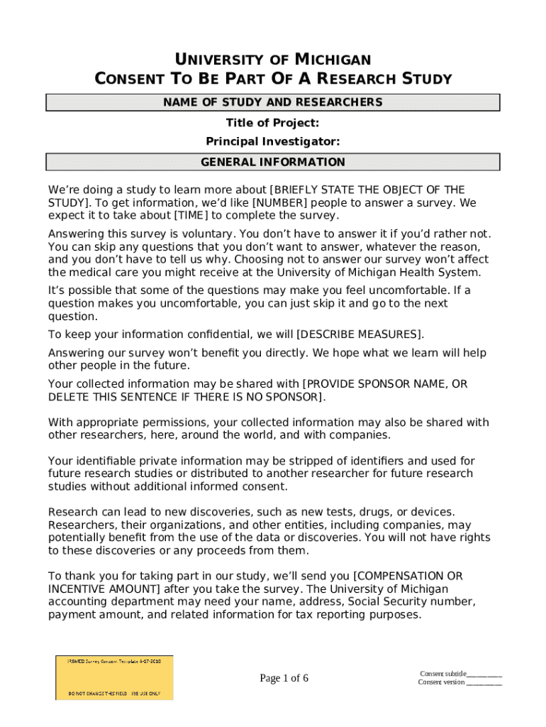 Standard Ined Consent Template - Research A to Z Doc Template | pdfFiller