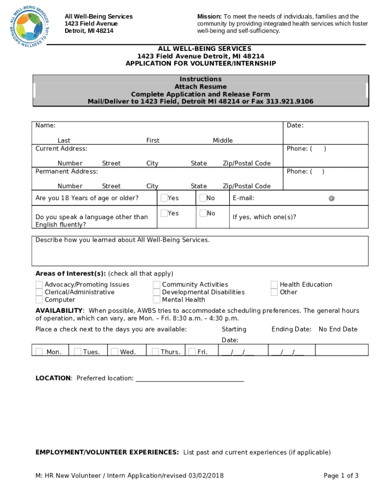 ALL WELL-BEING SERVICES Doc Template | pdfFiller