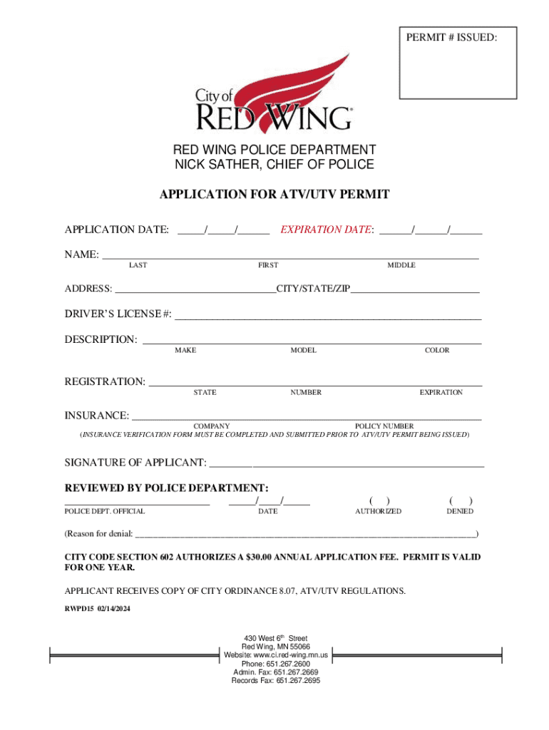 Fillable Online Red Wing police chief retires after 22 years with ...