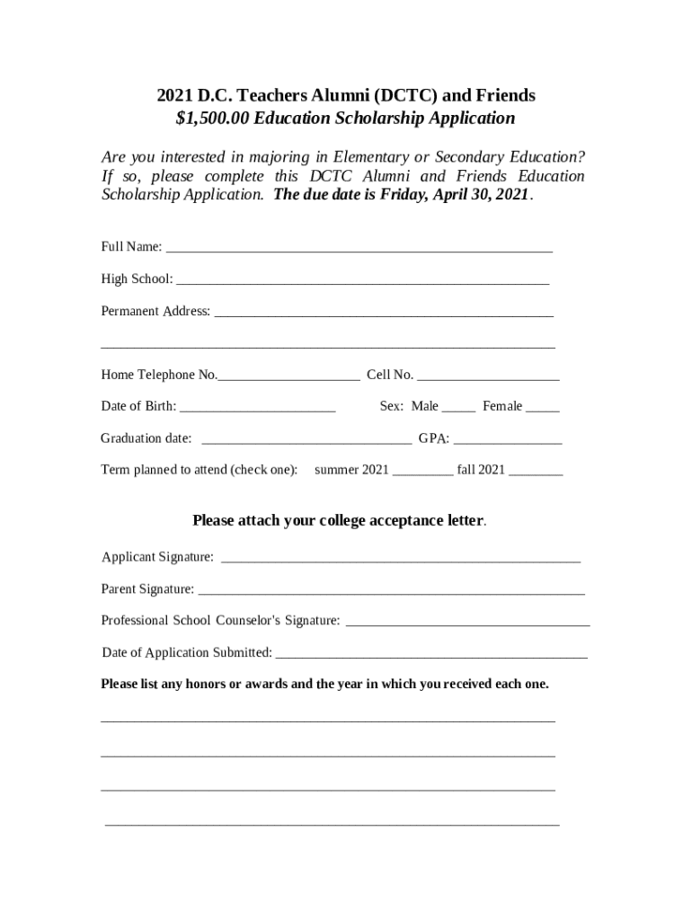 3D Scholars Program Doc Template | pdfFiller