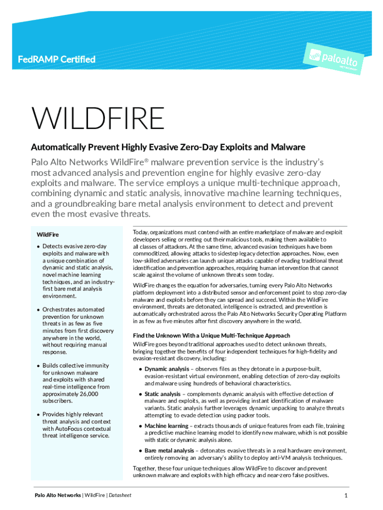 Fillable Online WildFire: U.S. Government Fax Email Print - pdfFiller