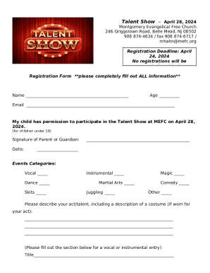 2024 Take Our Kids to Work Day Registration Doc Template | pdfFiller