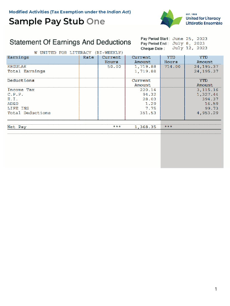 Fillable Online Sample Phoenix pay stub - Canada.ca Fax Email Print ...