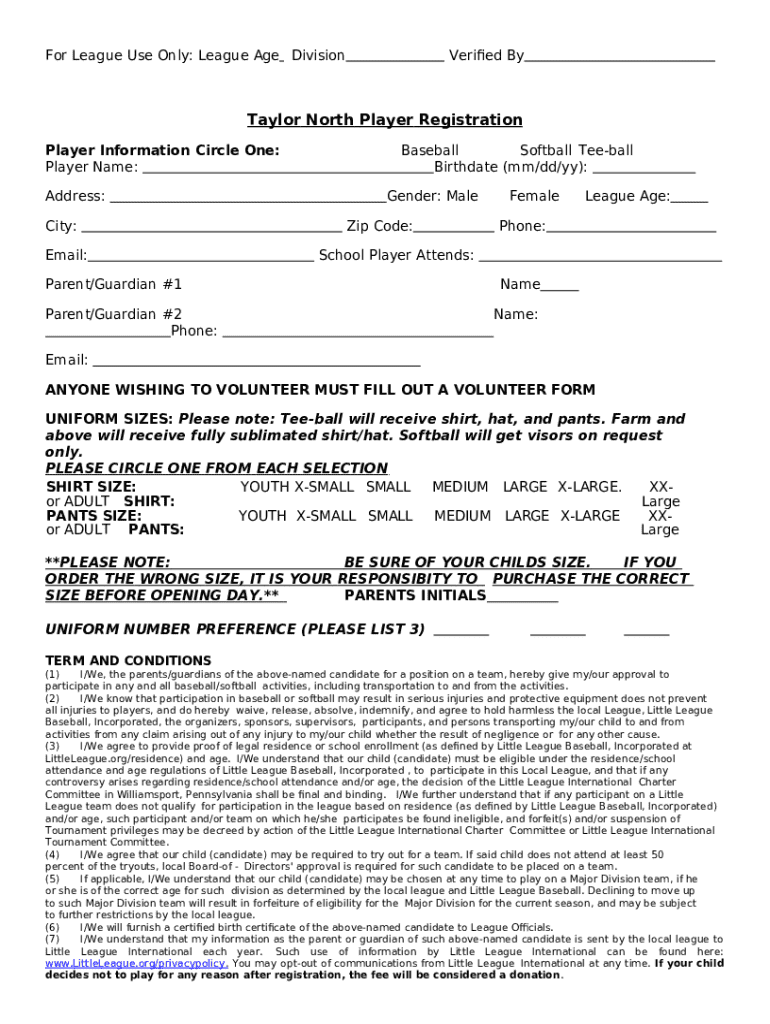 1. THE TOURNAMENT PLAYER VERIFICATION Doc Template | pdfFiller