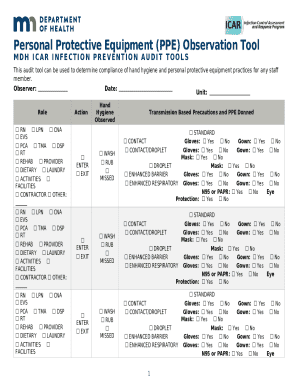Personal Protective Equipment (PPE) Observation Tool Doc Template ...