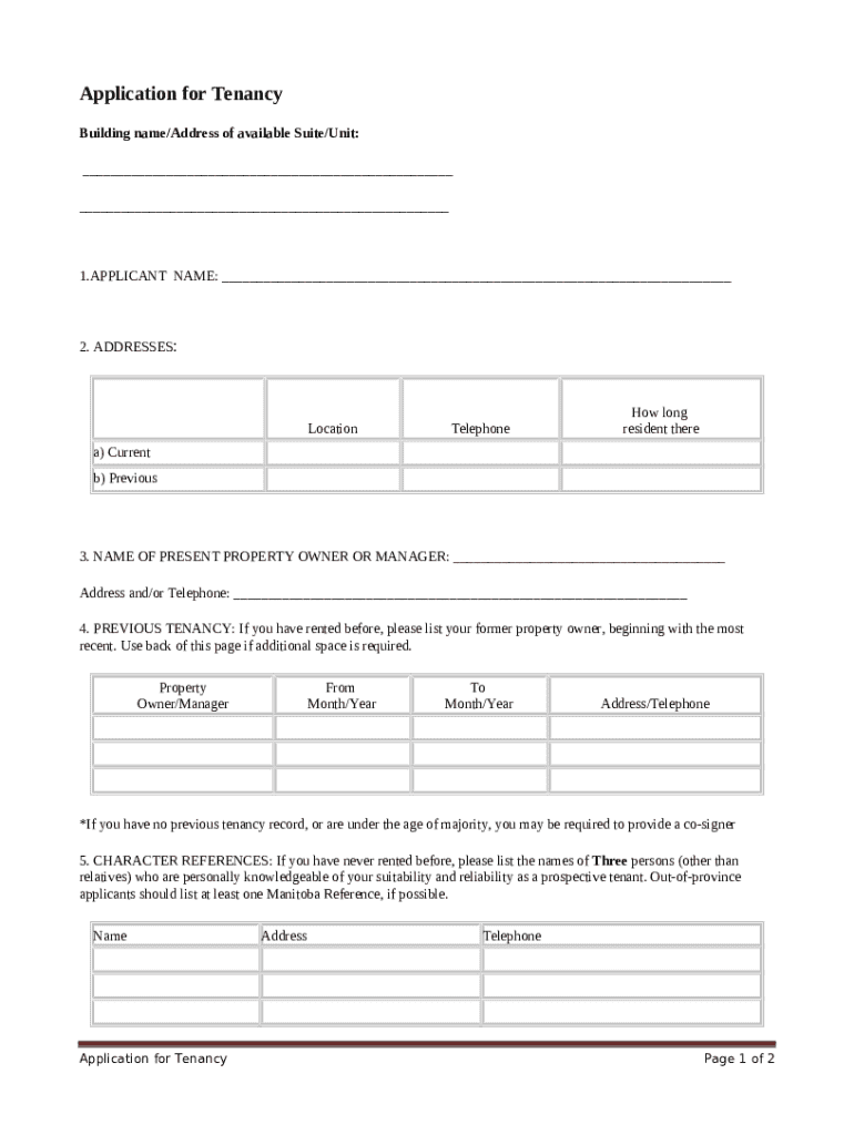 Rent Supplement Application Support Documentation ... Doc Template ...