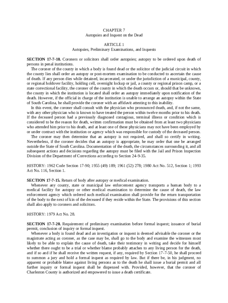 Post mortem examinations and inquestswhat you need ... Doc Template ...