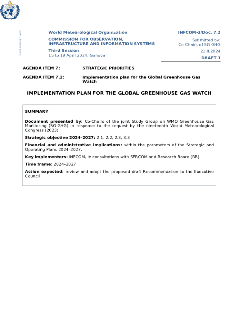 Implementation Plan for the Global Greenhouse Gas Watch Doc Template ...