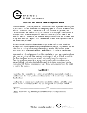 California Break Laws for 8 Hour Shift: Your Guide to ... Doc Template ...