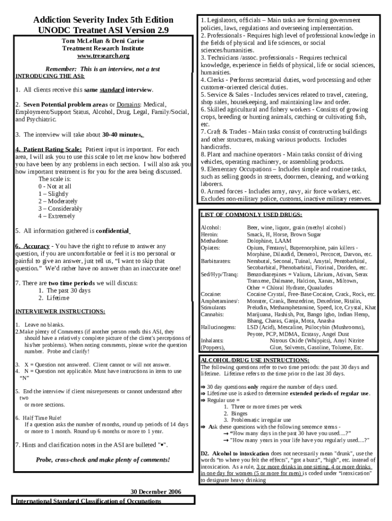The Addiction Severity Index at 25: origins, contributions ... Doc ...