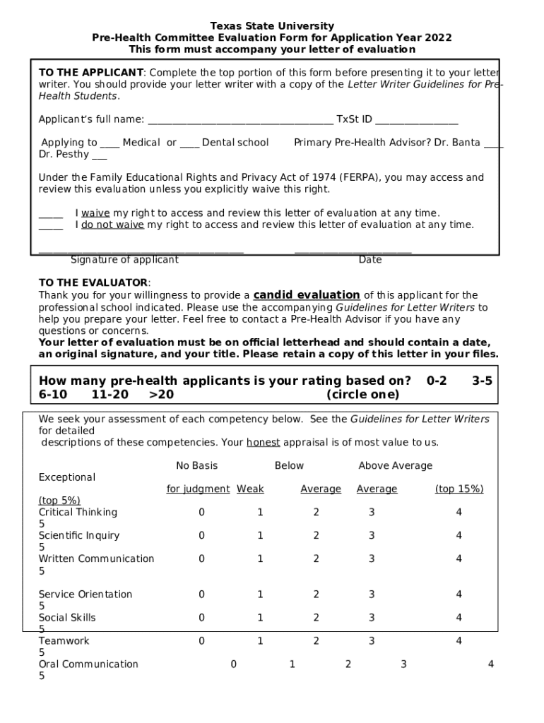 Letter of Recommendation Requirements List for Dental ... Doc Template | pdfFiller