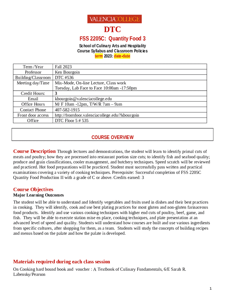 FSS 2205C:Quantity Food 3 Doc Template | pdfFiller