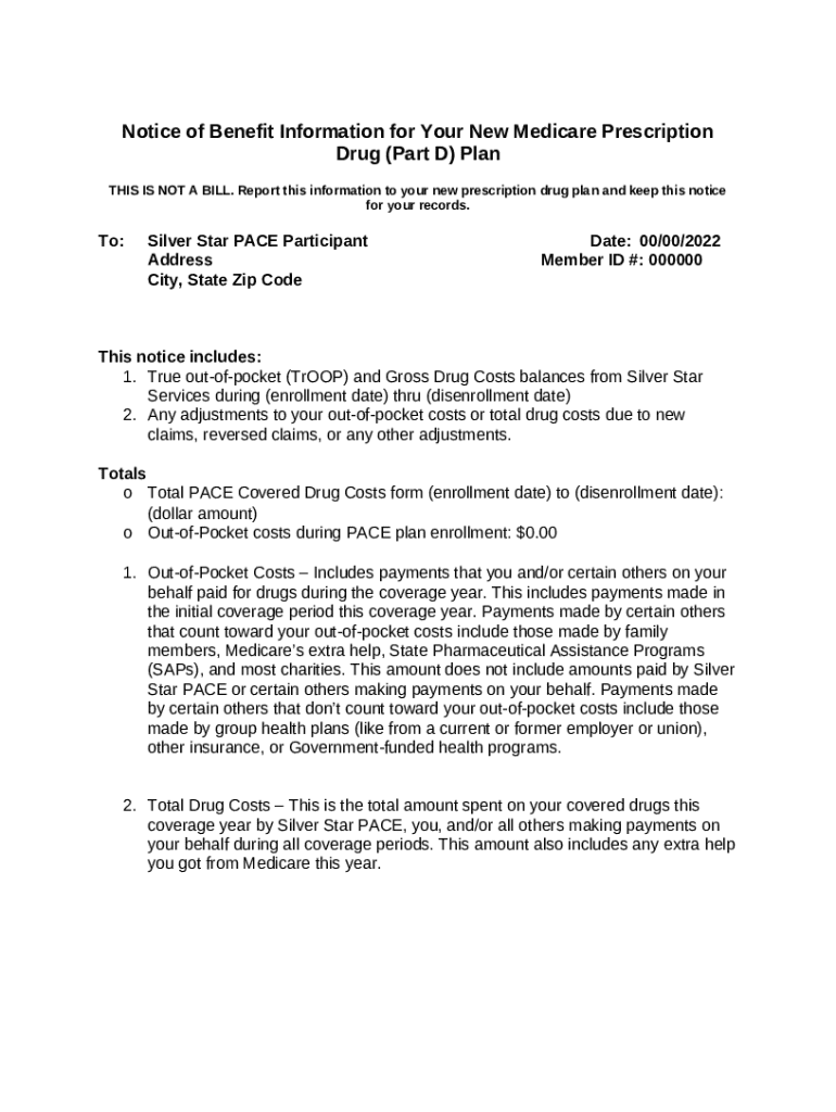 Explanation of Benefits EOB - Silver Star Doc Template | pdfFiller