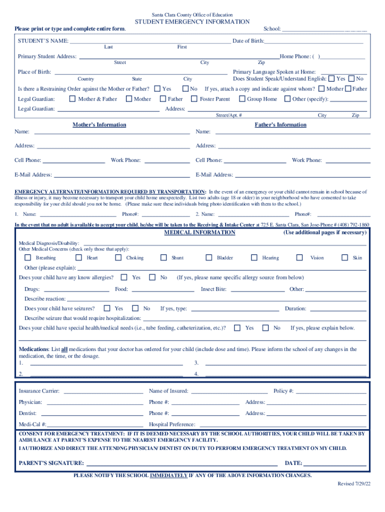 Fillable Online Please return completed packet(s) to the school office ...