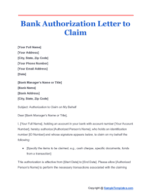 Fillable Online Authorization Letter - How to Write, Format, Samples, and ... Fax Email Print ...
