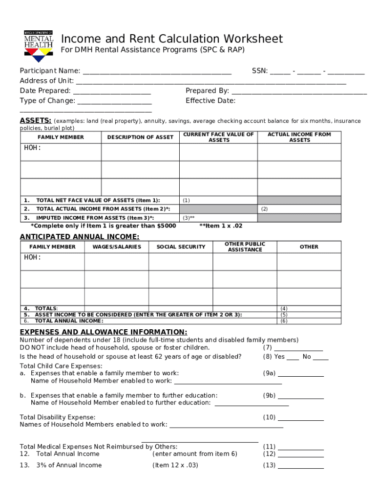 income-and-rent-calculation-worksheet. ... - dmh mo Doc Template ...