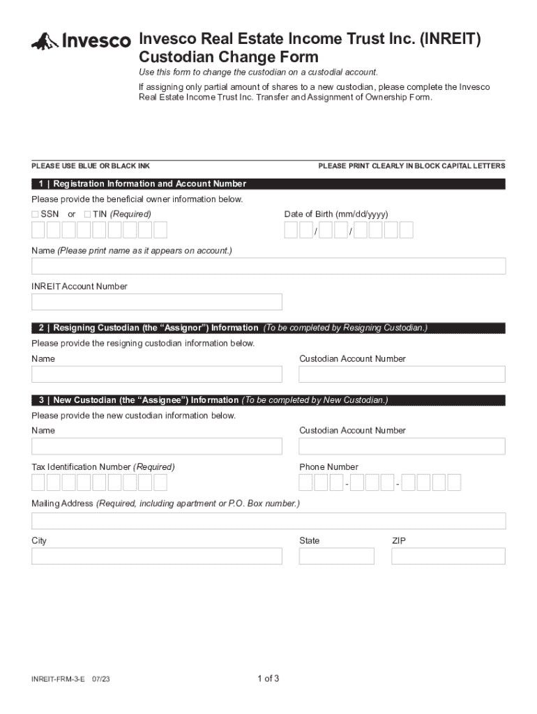 Fillable Online Invesco Real Estate Income Trust Inc Fax Email Print ...