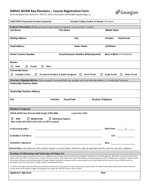 Fillable Online Omvic Course Registration Form Fax Email Print - pdfFiller