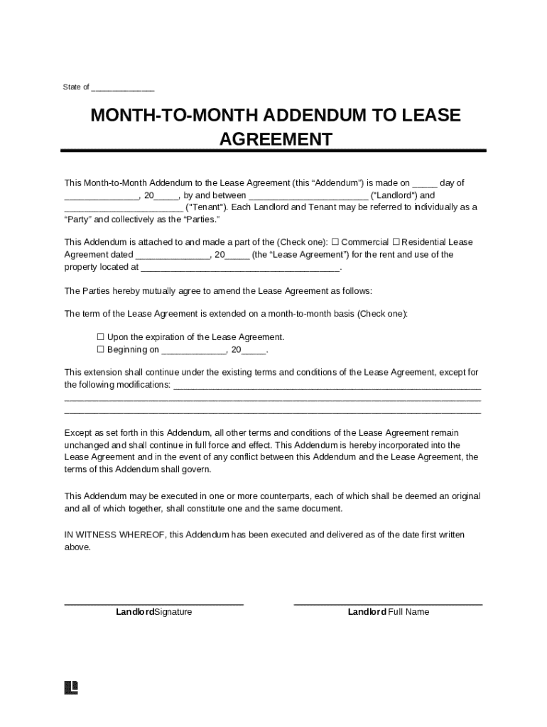California Rental Lease Extension . Lease Addendum ... Doc Template ...