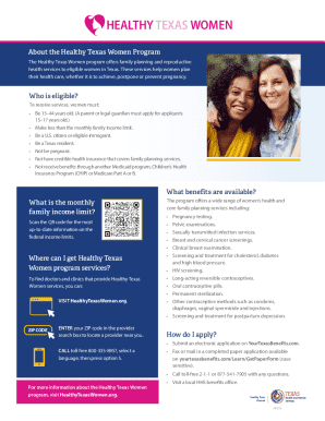 Fillable Online Healthy Texas Women Client Fact Sheet Fax Email Print ...