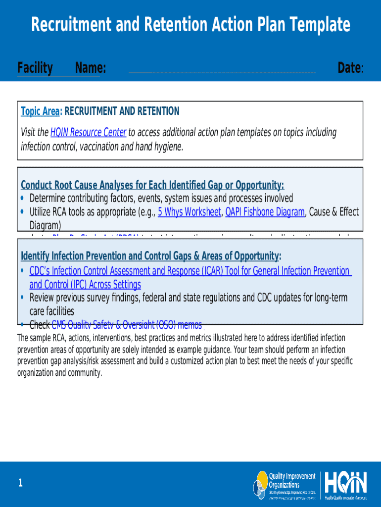 Hand Hygiene Action Plan Template - Facility Name: Date Doc Template ...