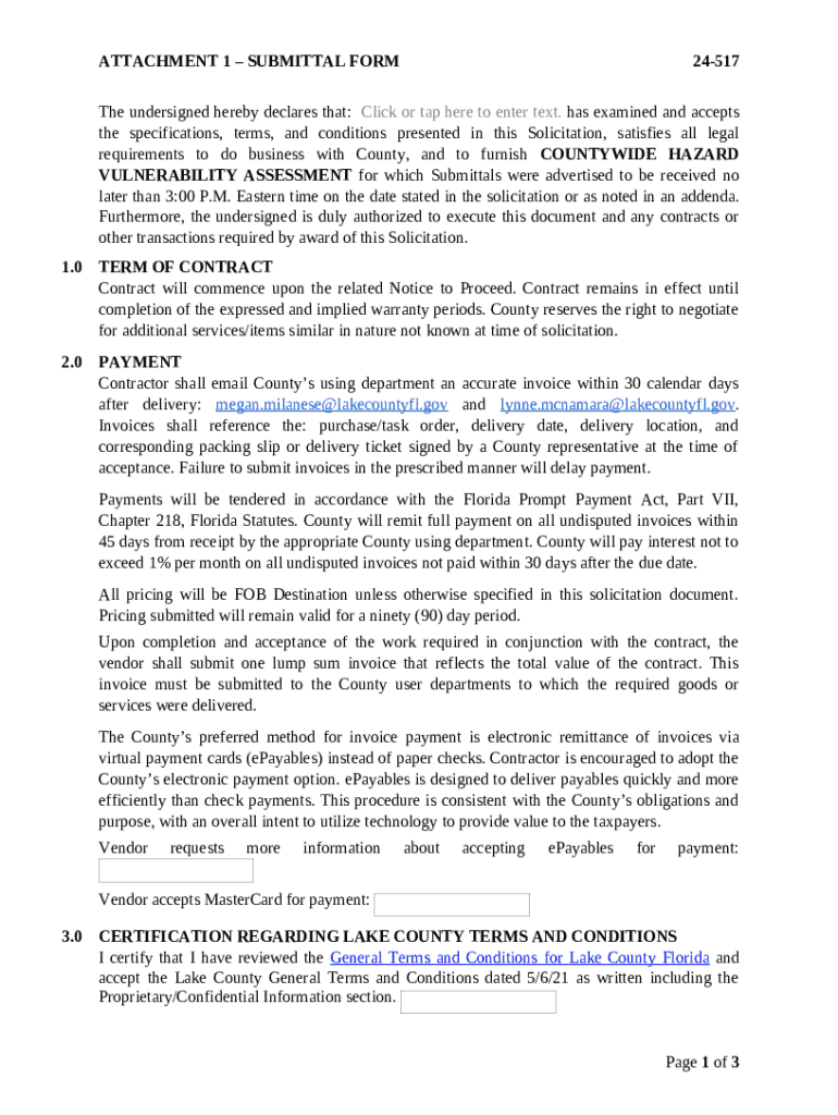 Attachment 1 - Submittal 24-929 Doc Template | pdfFiller