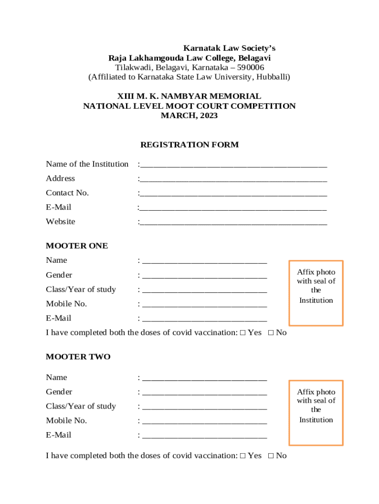 XIV M. K. Nambyar Memorial National Level Moot Court ... Doc Template ...