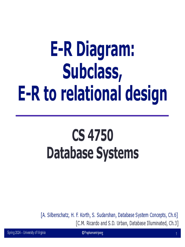 Fillable Online 4750meet06 Erpdf E R Diagram Subclass E R To Relational Fax Email Print