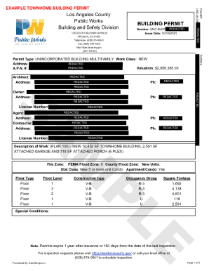 Fillable Online Plan Check & Permit - Los Angeles Fax Email Print ...