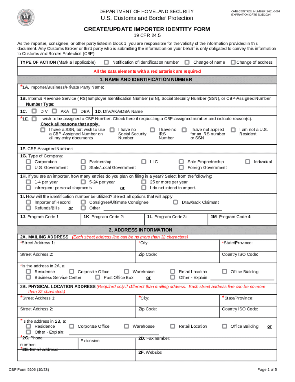 Cbp Form 5106: The Basics