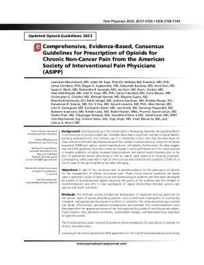 Fillable Online Comprehensive, Evidence-Based, Consensus Guidelines ...