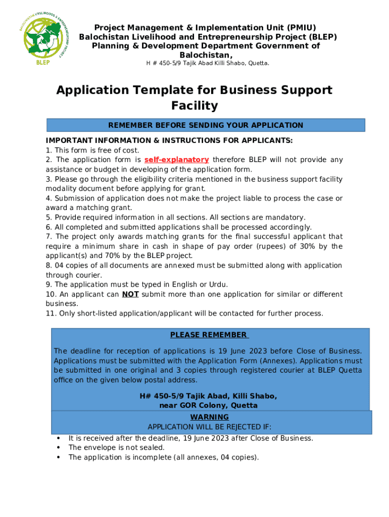 Attachment B: Full Application template Doc Template | pdfFiller