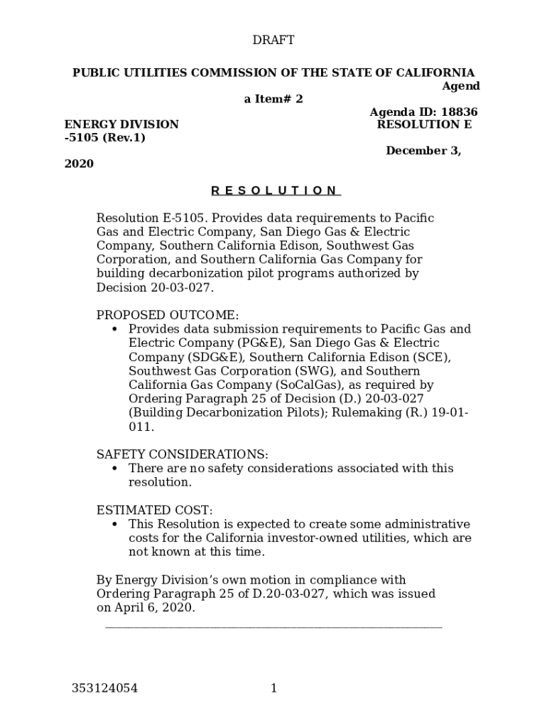 Building Decarbonization Data - docs cpuc ca Doc Template | pdfFiller