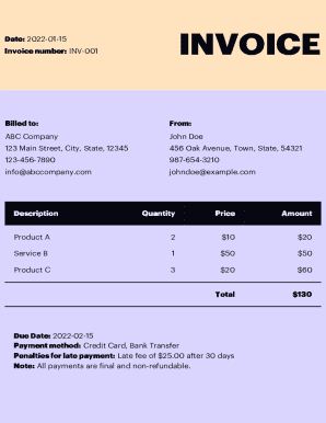 Reimbursement Invoice Template - Fill, Edit, Sign, Download & Print For ...