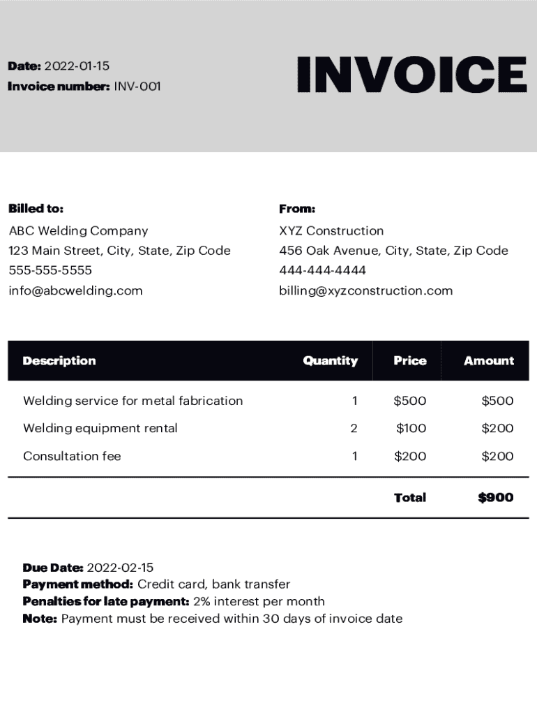 Welding Invoice Template - Fill, Edit, Sign, Download & Print For Free ... Welding Invoice Template - Fill, Edit, Sign, Download & Print For Free ...