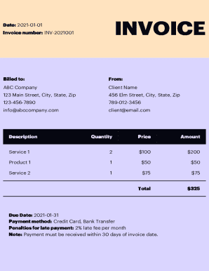 Work Performed Invoice Template - Fill, Edit, Sign, Download & Print ...