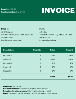 EBay Invoice Template - Fill, Edit, Sign, Download & Print For Free ...