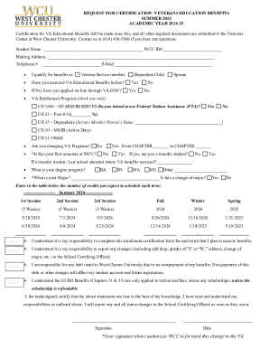 Fillable Online VA Enrollment Certification Forms Fax Email Print - pdfFiller