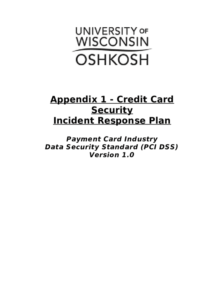 PCI Payment Card Security Incident Response Plan Doc Template | pdfFiller