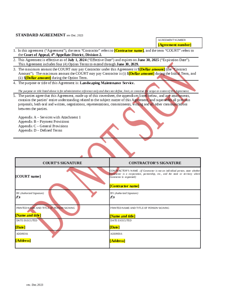 agreement was not executed. council approved a revised ... Doc Template | pdfFiller