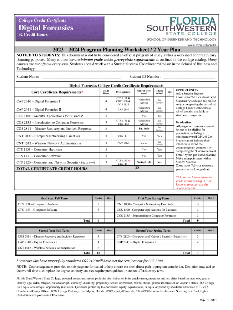 Fillable Online Academic Planning Worksheet 1 .docx - Part One: Reading ...