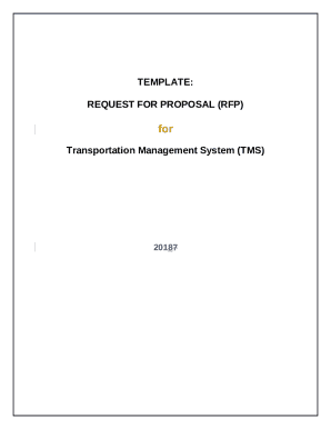 Transportation Request for Proposal (RFP) Sample Doc Template | pdfFiller